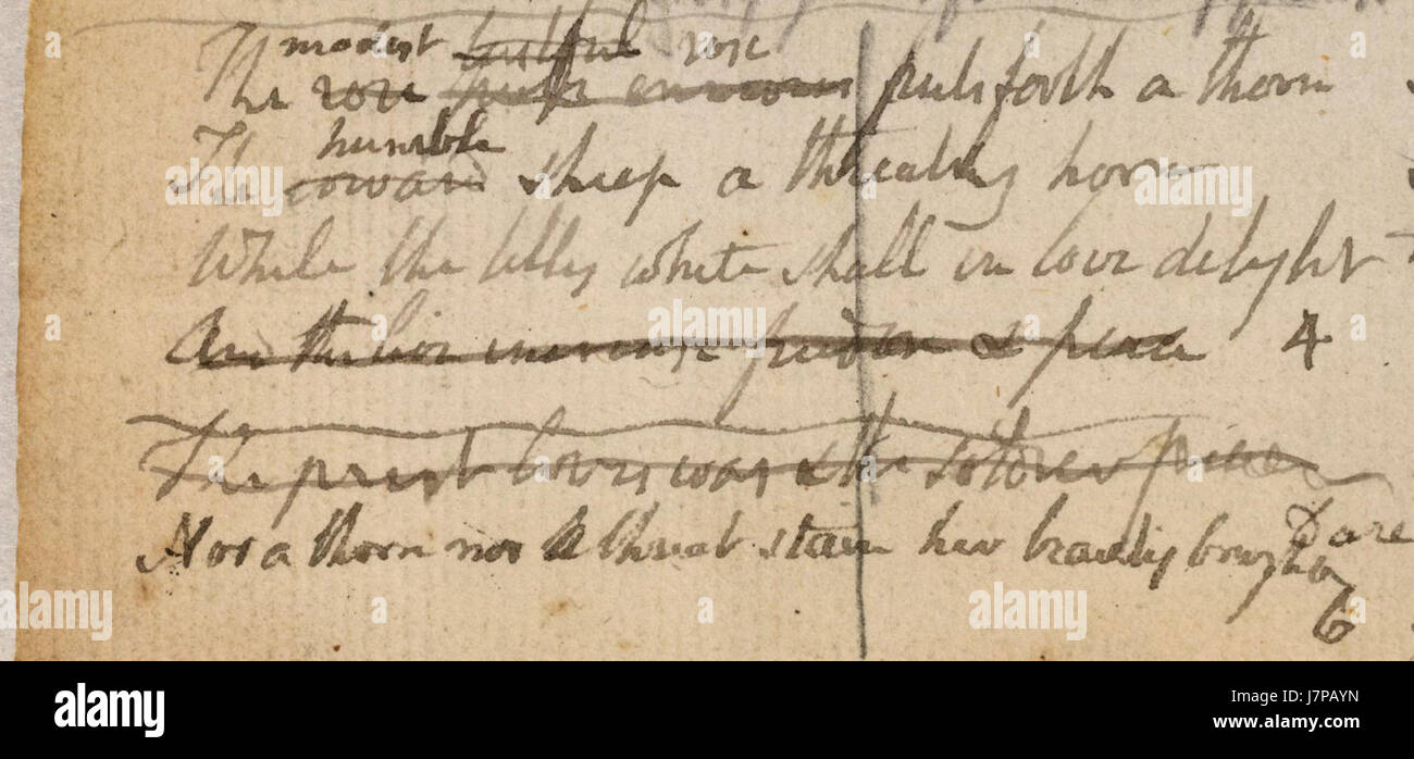 A page from William Blake's notebook, this manuscript contains his ...