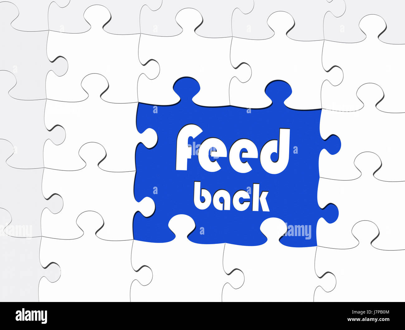 feedback - business concept - puzzle style Stock Photo - Alamy