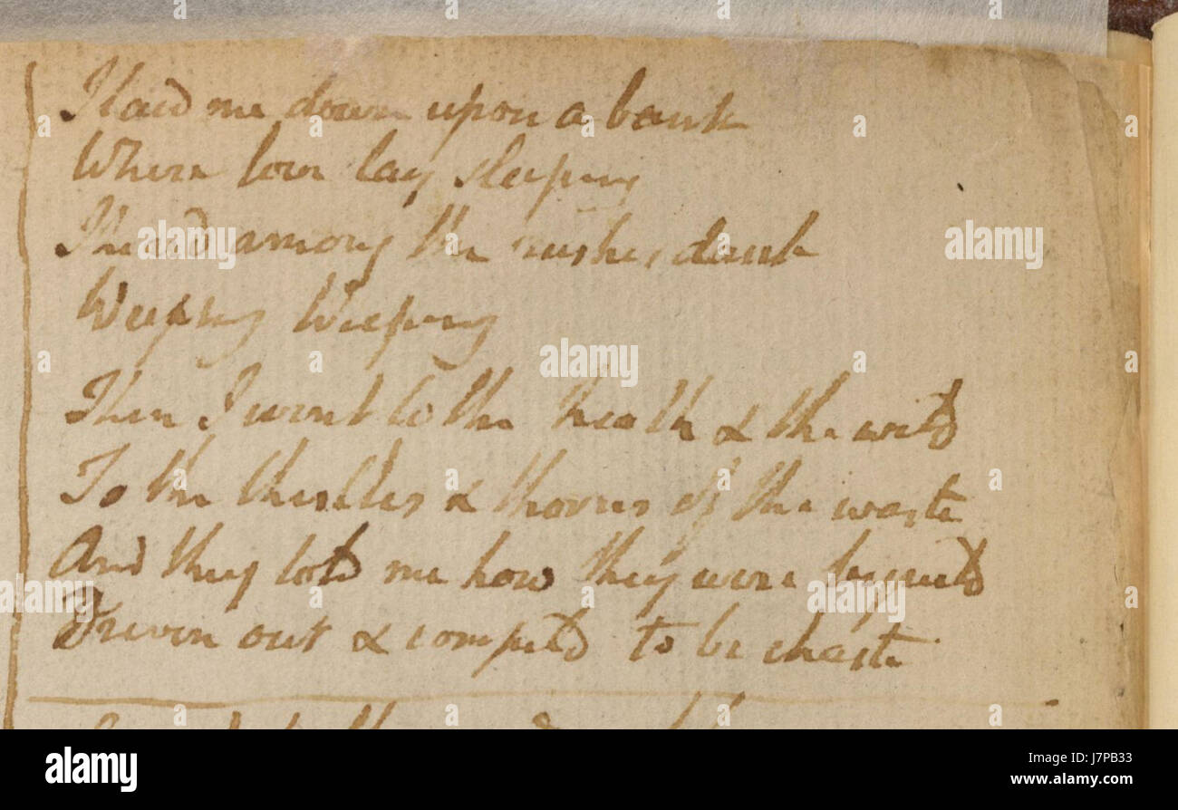 The 'Blake manuscript I laid me down upon a bank' is a poem by William ...