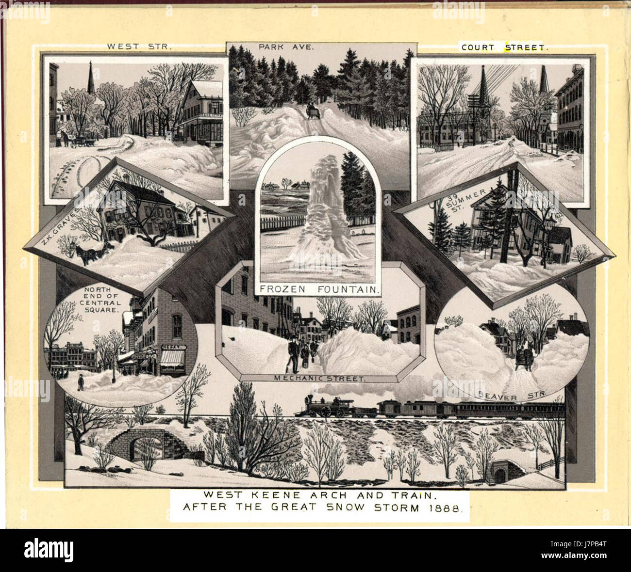 The Blizzard of 1888, one of the most severe snowstorms in U.S. history ...