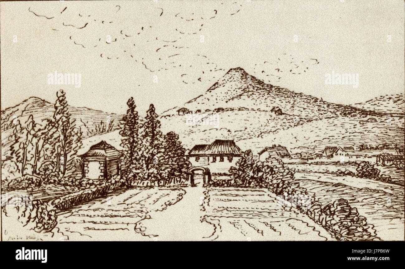 This drawing by Johann Wolfgang von Goethe, from 1810-1815, presents a ...