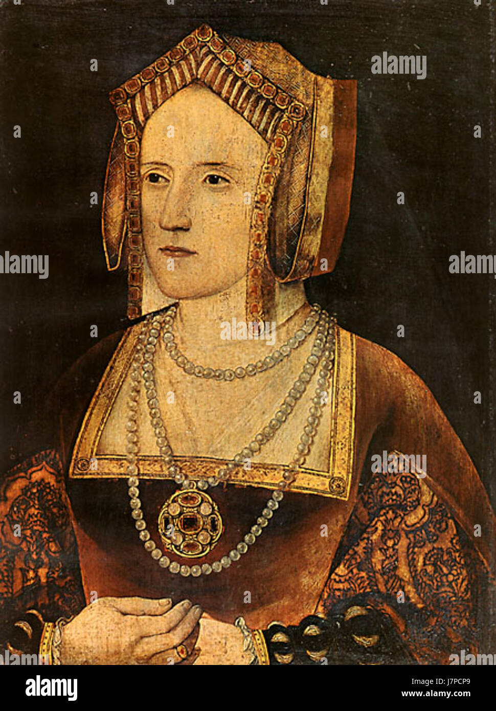 This portrait of Catherine of Aragon, the first wife of King Henry VIII ...