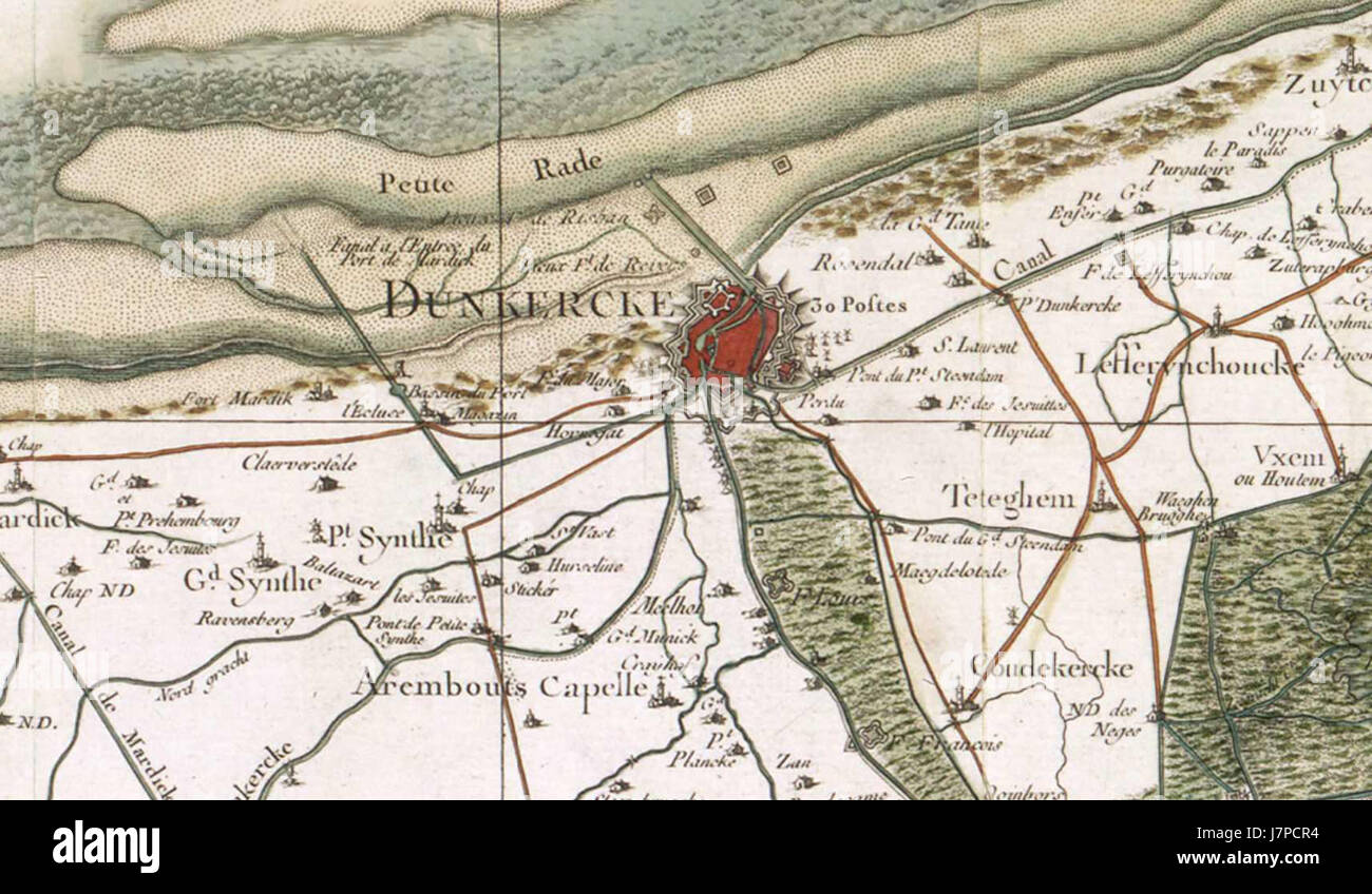 Cassini Dunkerque refers to a map or chart associated with the Cassini ...