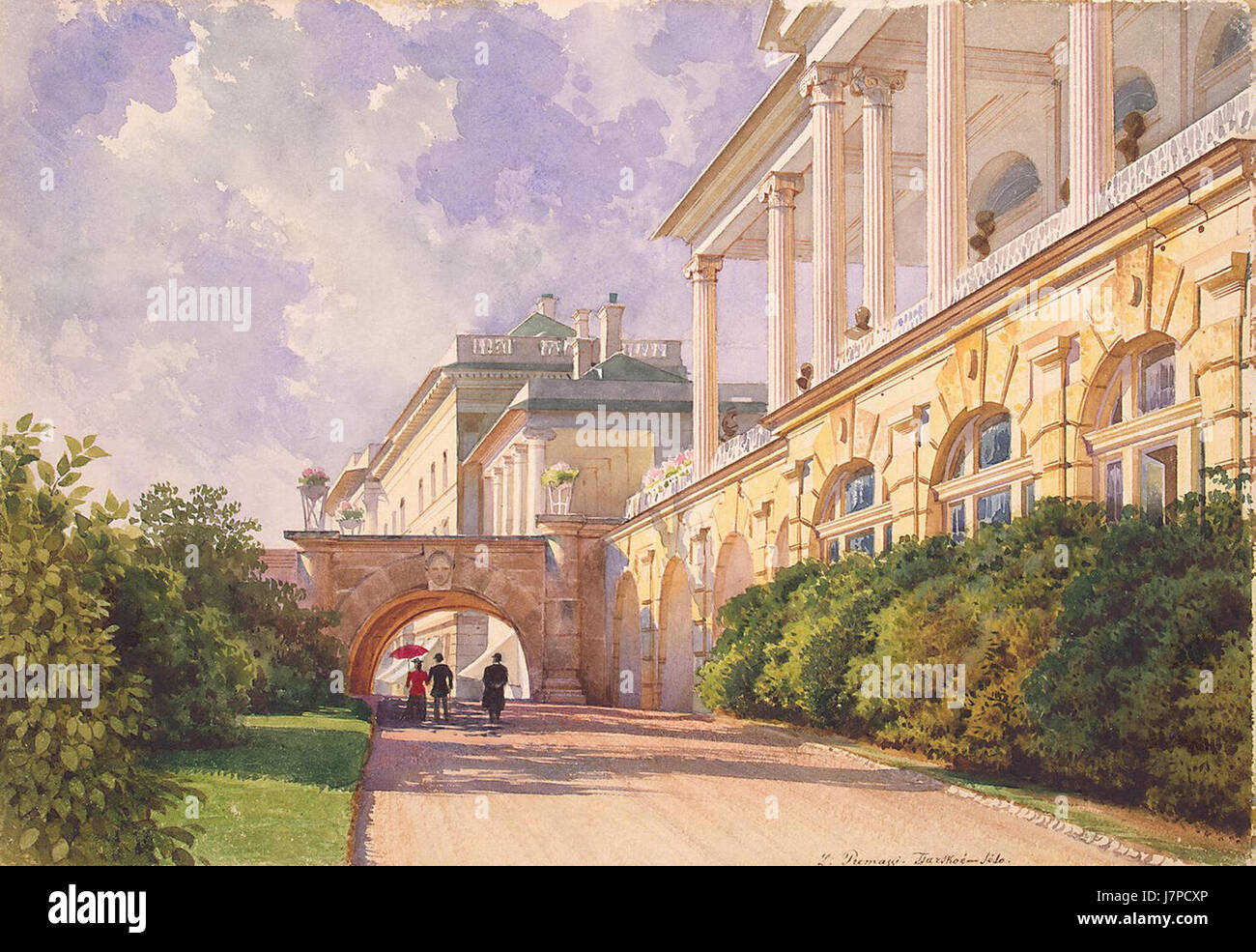 The Catherine Palace, located in Tsarskoye Selo, Russia, is a Rococo ...
