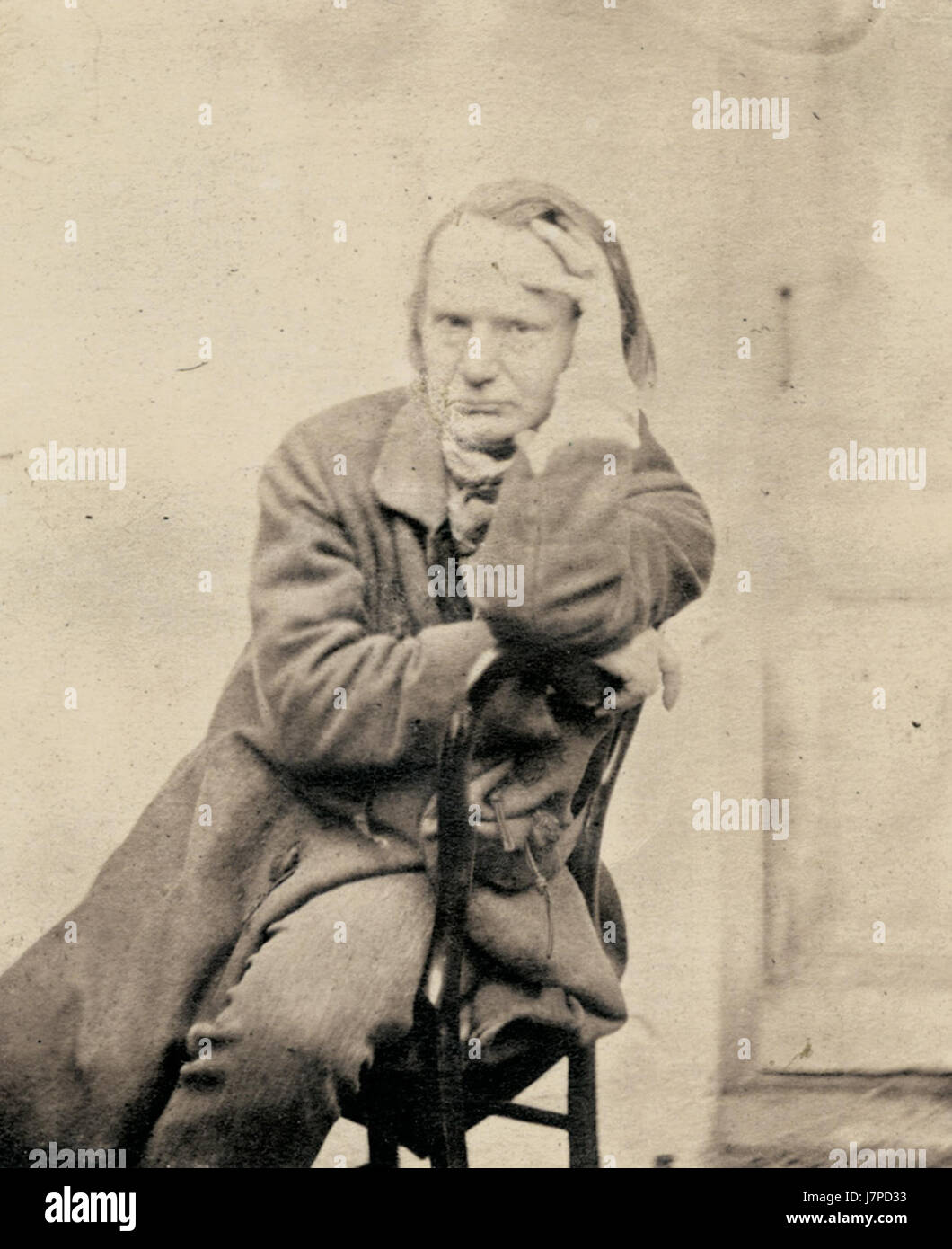 This is a portrait of the French writer Victor Hugo, painted by his son ...