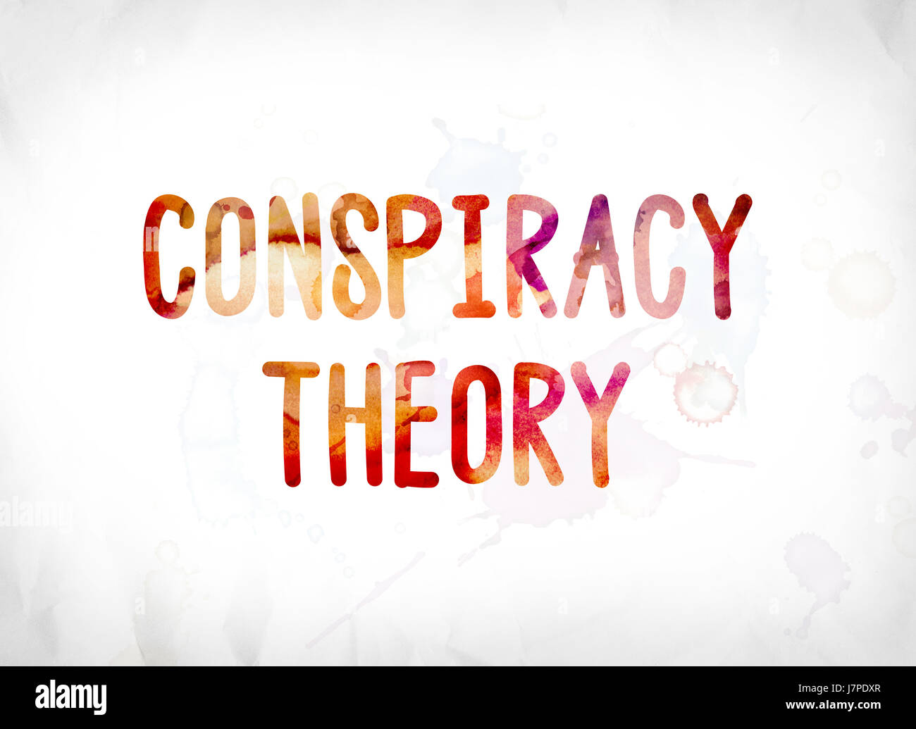 The words Conspiracy Theory concept and theme painted in colorful ...