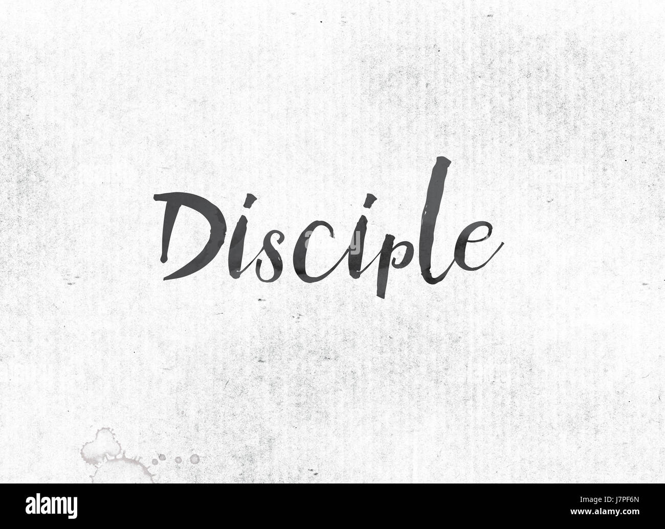 The word Disciple concept and theme painted in black ink on a ...
