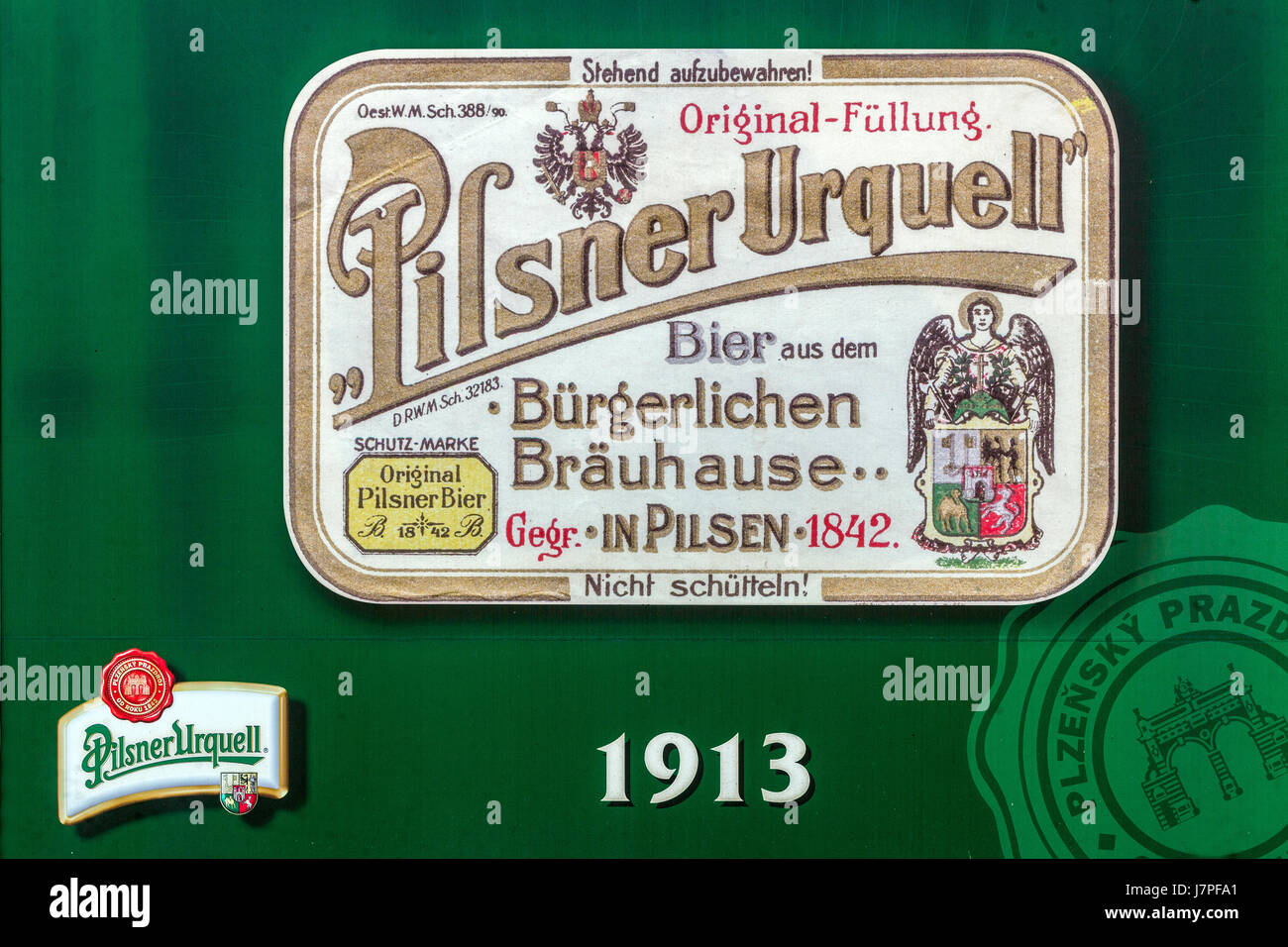 Pilsner urquell sign logo hi-res stock photography and images - Alamy