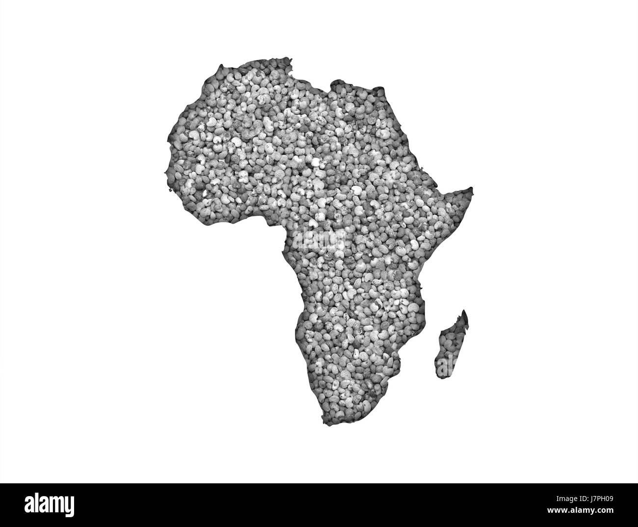 Map of Africa on poppy seeds Stock Photo - Alamy