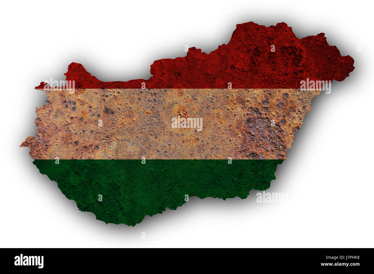 Textured map of Hungary in nice colors Stock Photo - Alamy