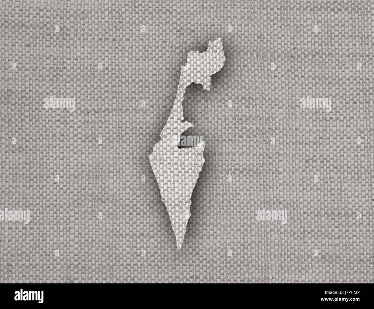 Map of Israel on old linen Stock Photo - Alamy