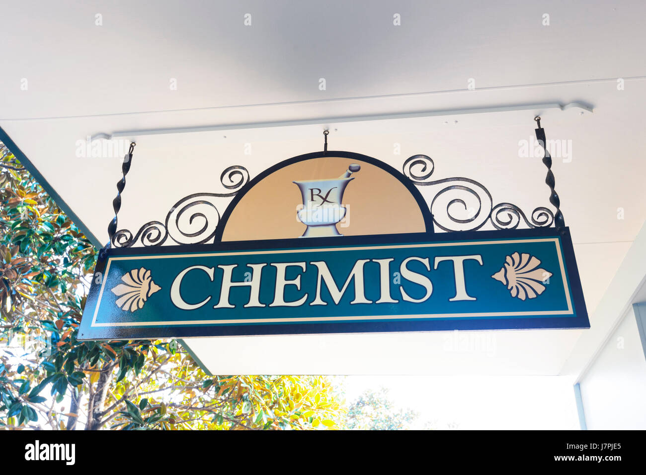 Pretty old style Chemist sign, Berry, New South Wales, NSW, Australia ...