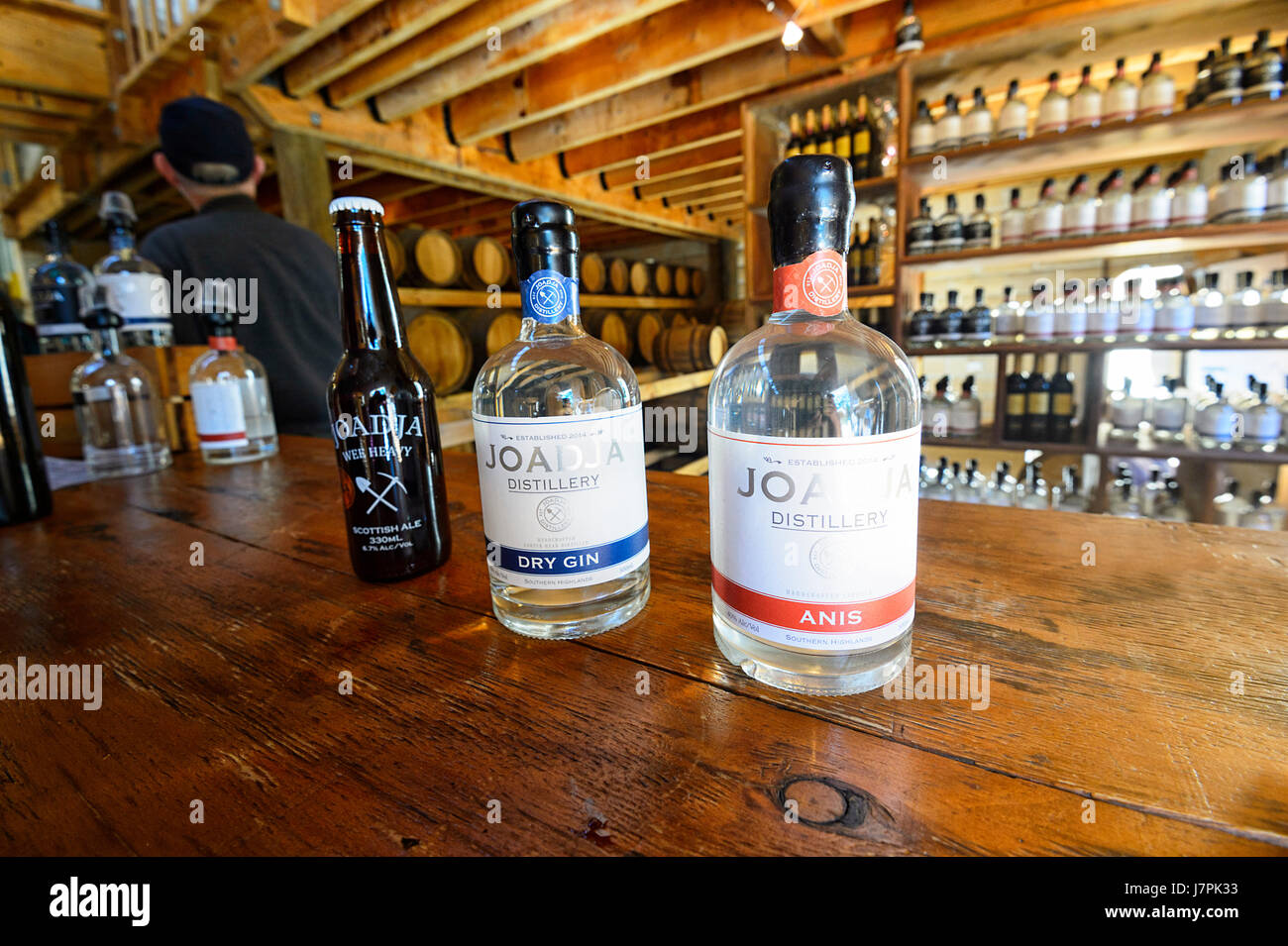 Spirits on display for sale at Joadja distillery, Joadja, Southern ...