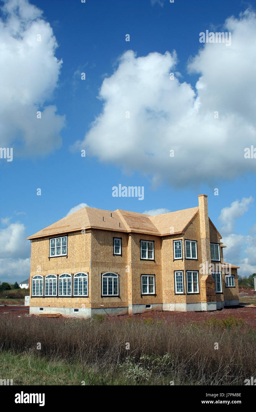 blue house building big large enormous extreme powerful imposing ...