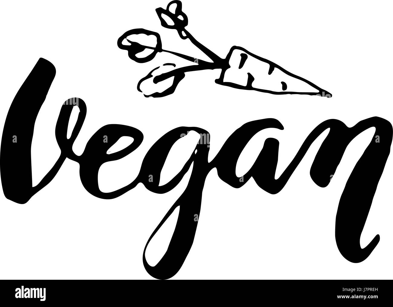 Vegan Lettering Sign Illustration. Can be used for logo, label etc ...
