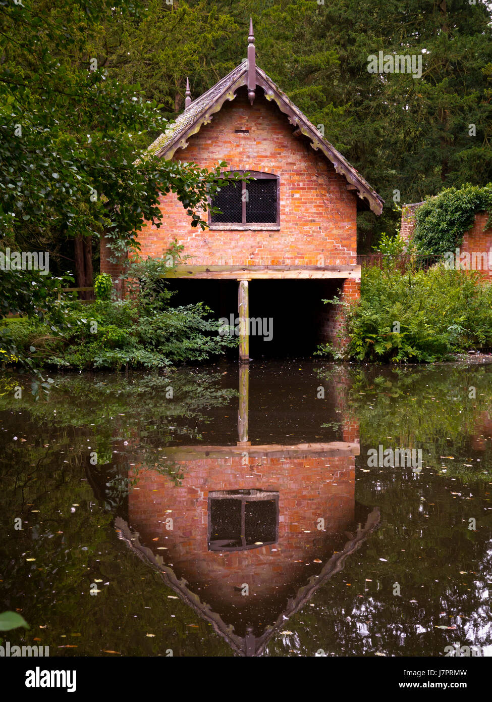 Water mill in the grounds of Elvaston Castle Country Park near Derby ...