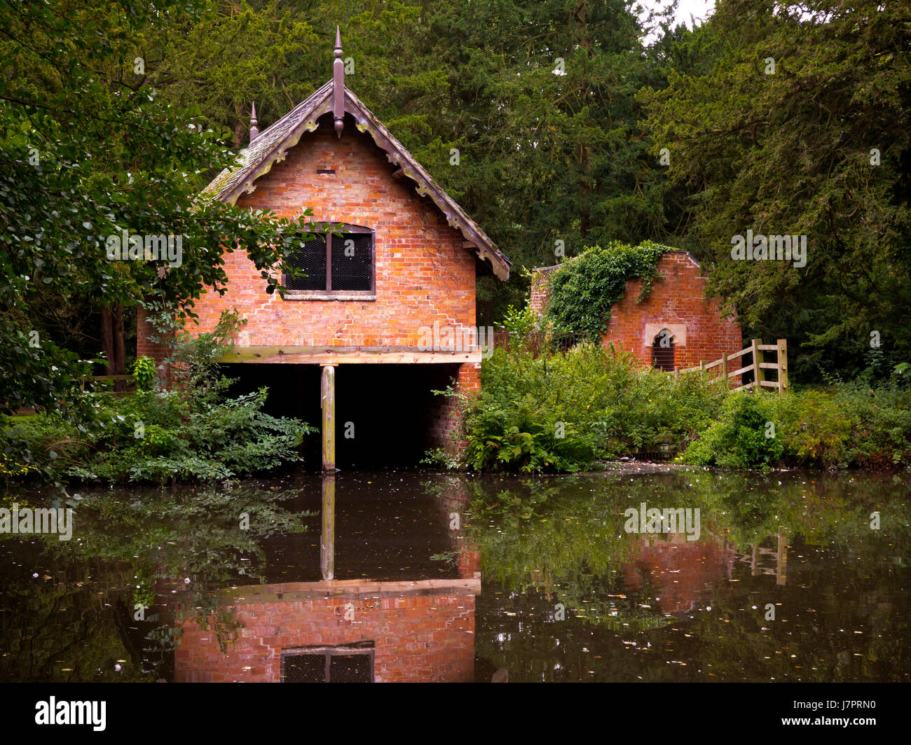 Water mill in the grounds of Elvaston Castle Country Park near Derby ...