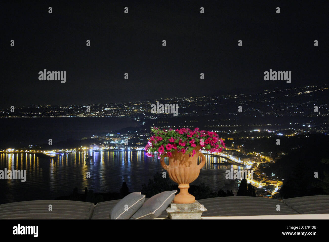 Taormina by Night Stock Photo - Alamy