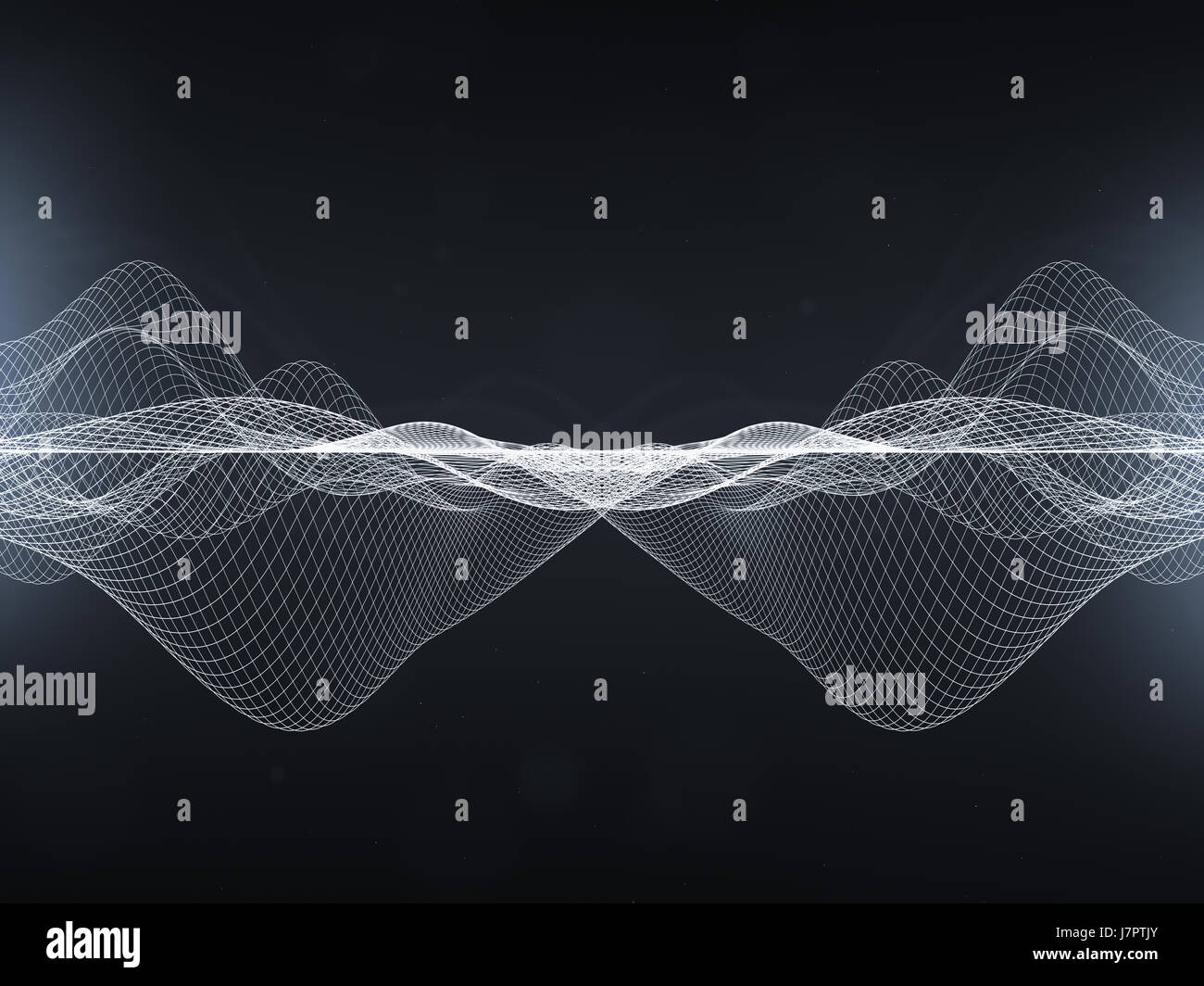 Abstract Wavy Lines, white distorted lines on black background Stock ...