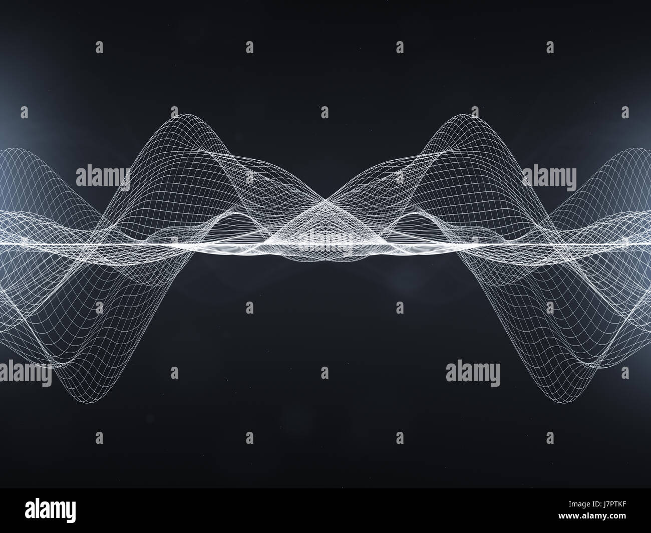 Abstract Wavy Lines, white distorted lines on black background Stock ...