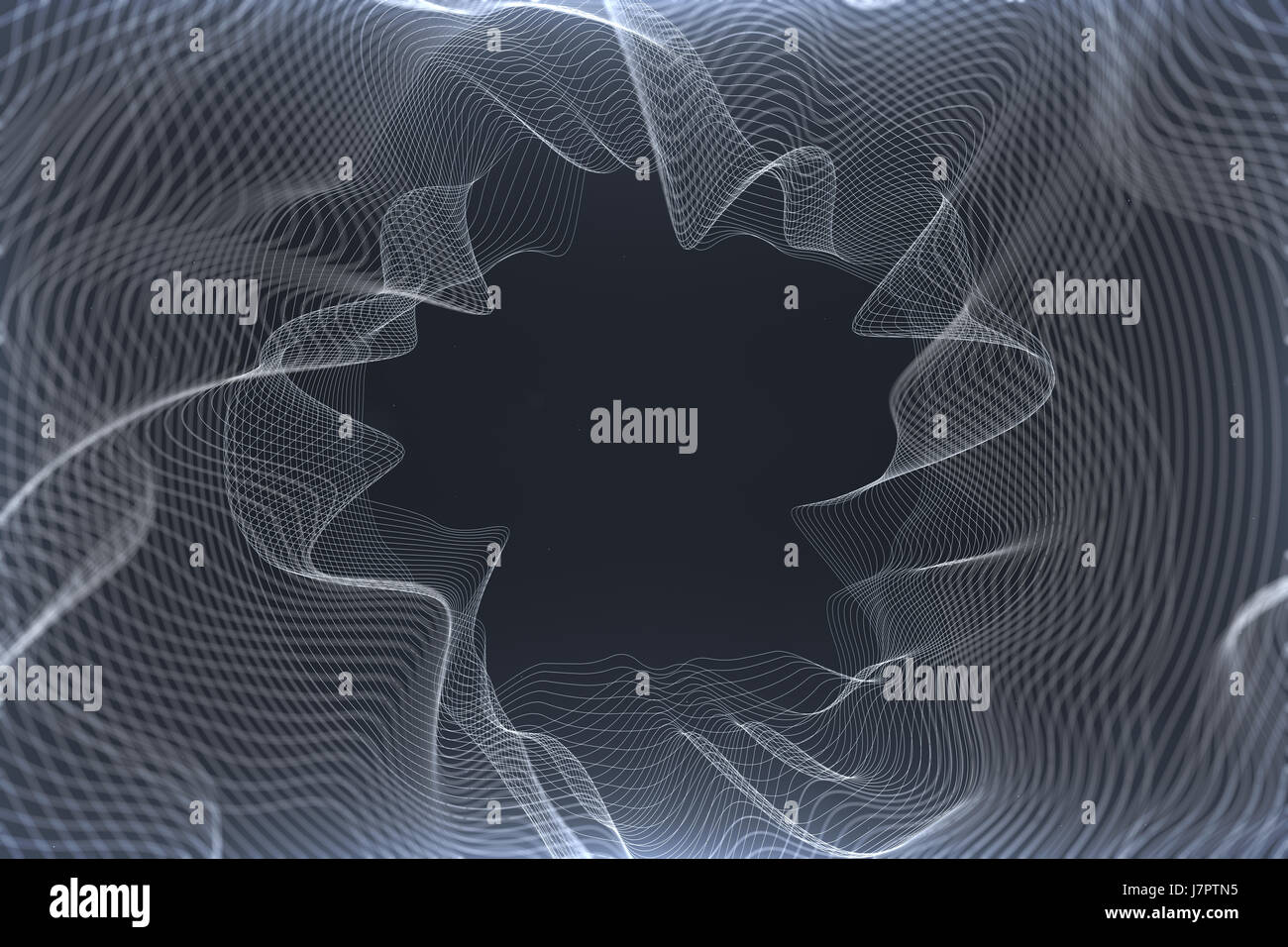 Abstract Wavy Lines, white distorted lines on black background Stock ... Abstract Wavy Lines, white distorted lines on black background Stock ...