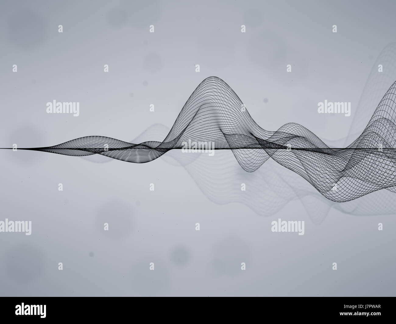 Abstract Wavy Lines, black distorted lines on white background Stock ...