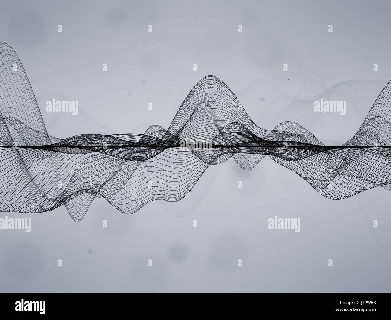Abstract Wavy Lines, black distorted lines on white background Stock ...