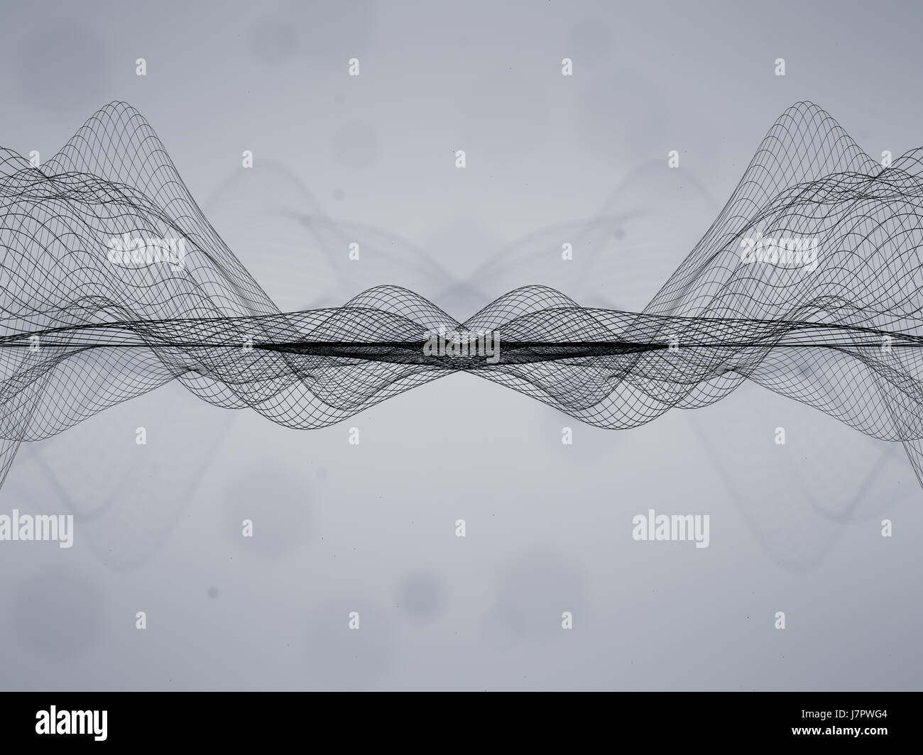 Abstract Wavy Lines, black distorted lines on white background Stock ...
