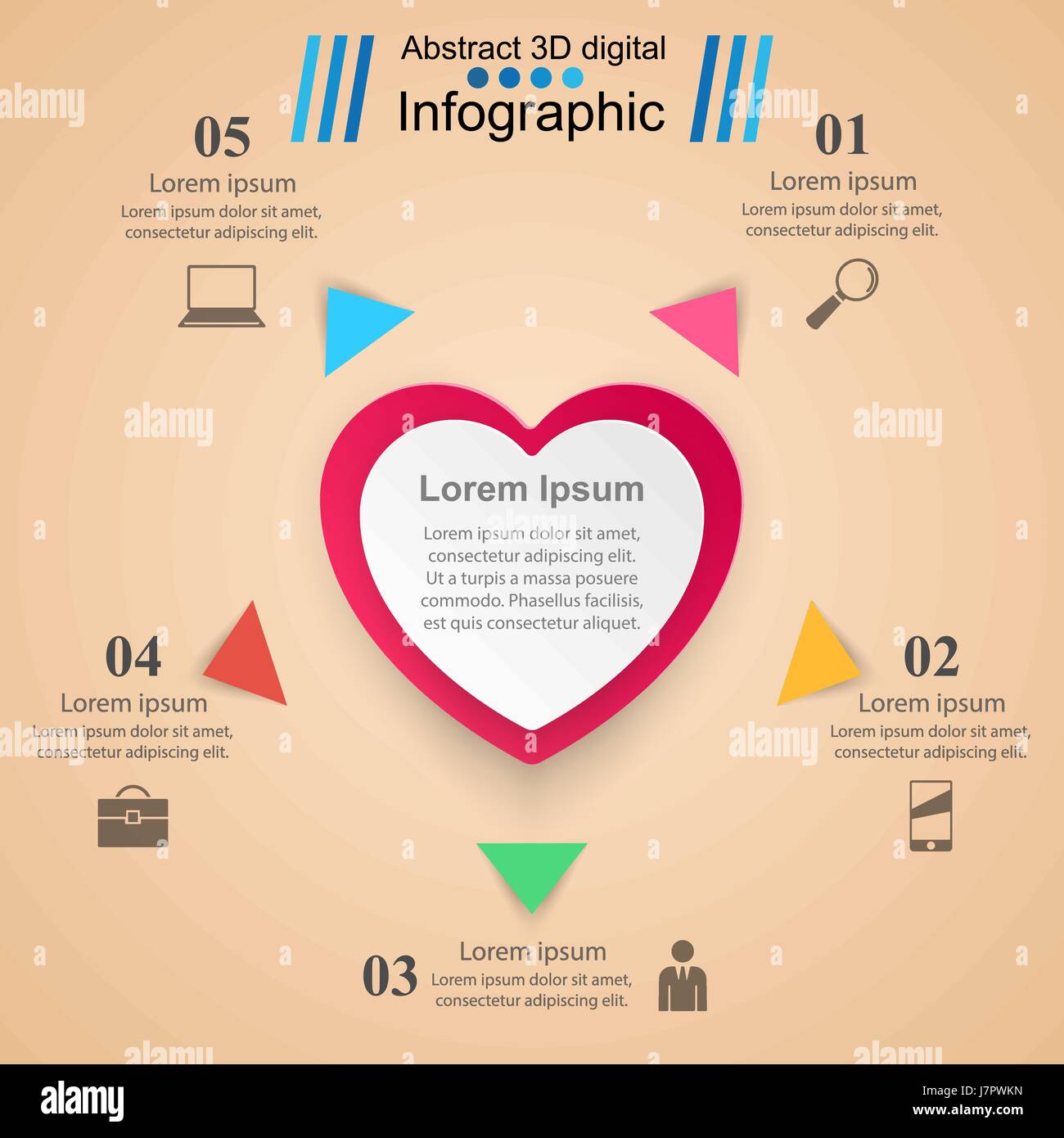 Infographic diagram heart love concept Stock Vector Images - Alamy