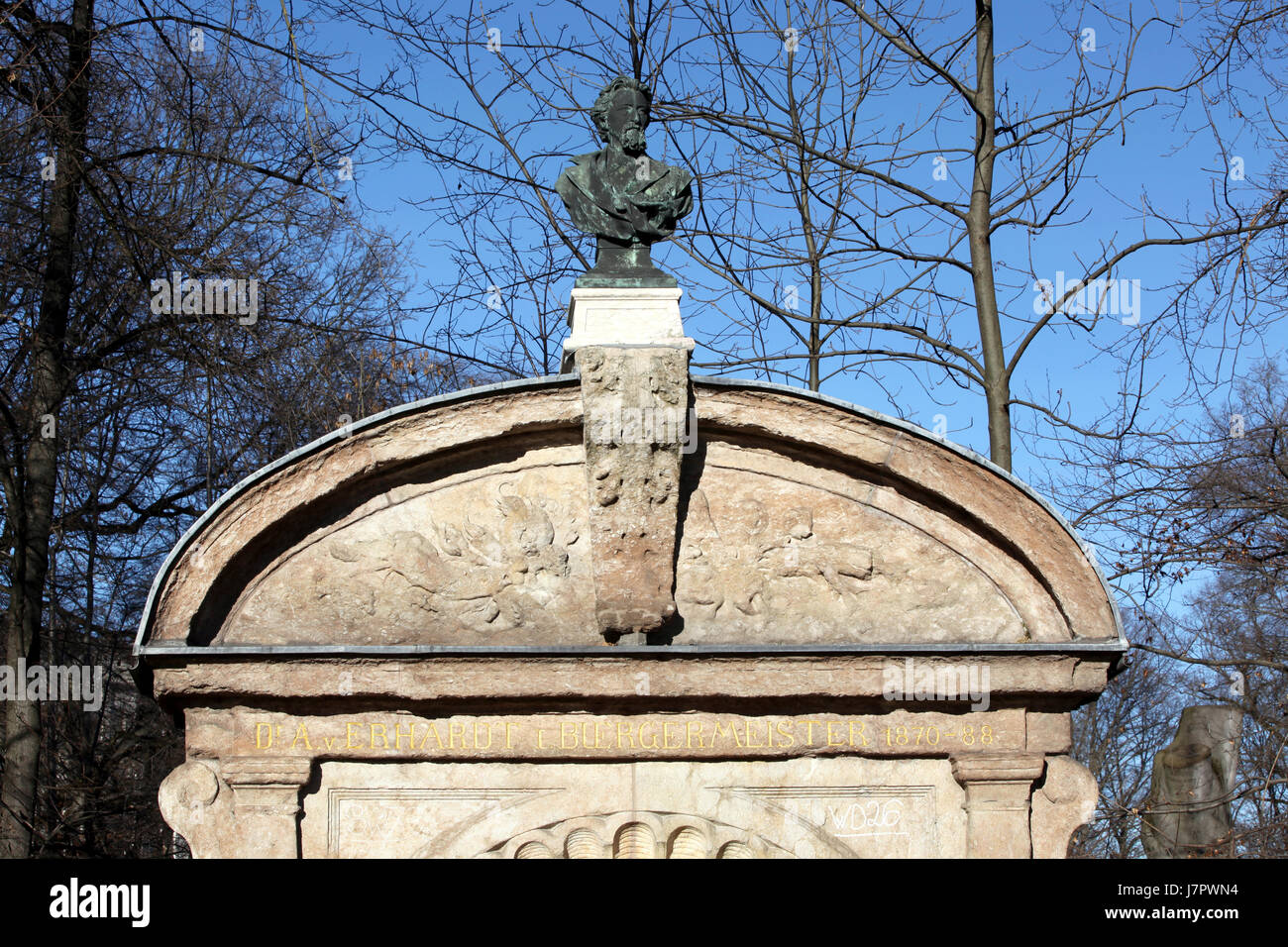 bavaria munich fountain bust german federal republic germany man story ...