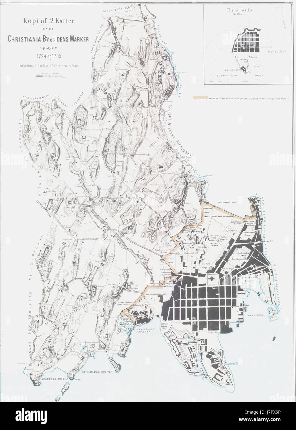 Map of christiania hi-res stock photography and images - Alamy