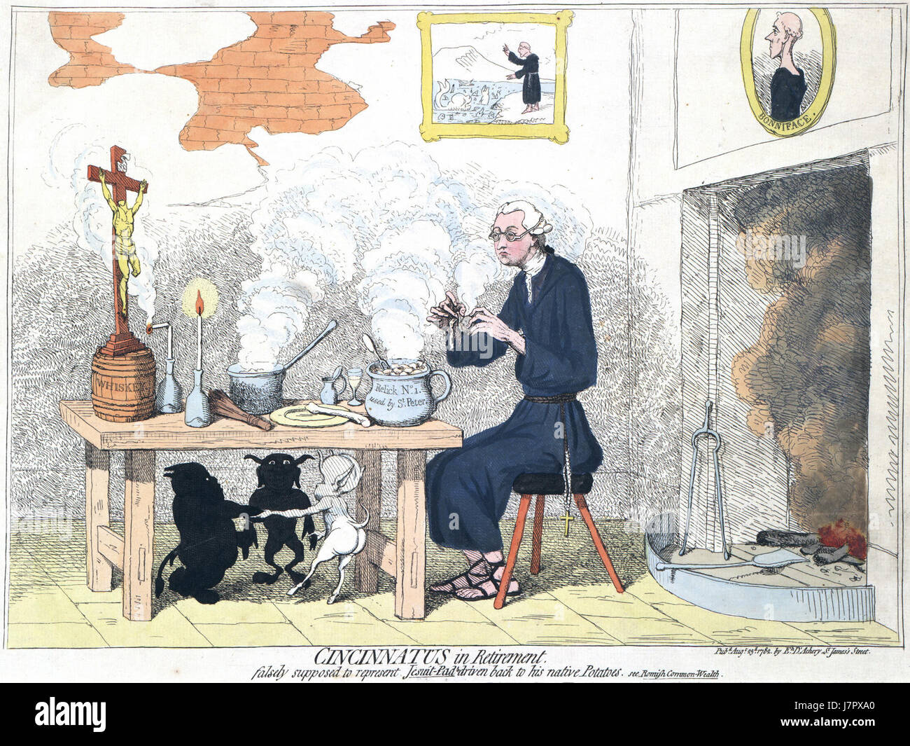 This image represents the Roman general Cincinnatus in his retirement ...