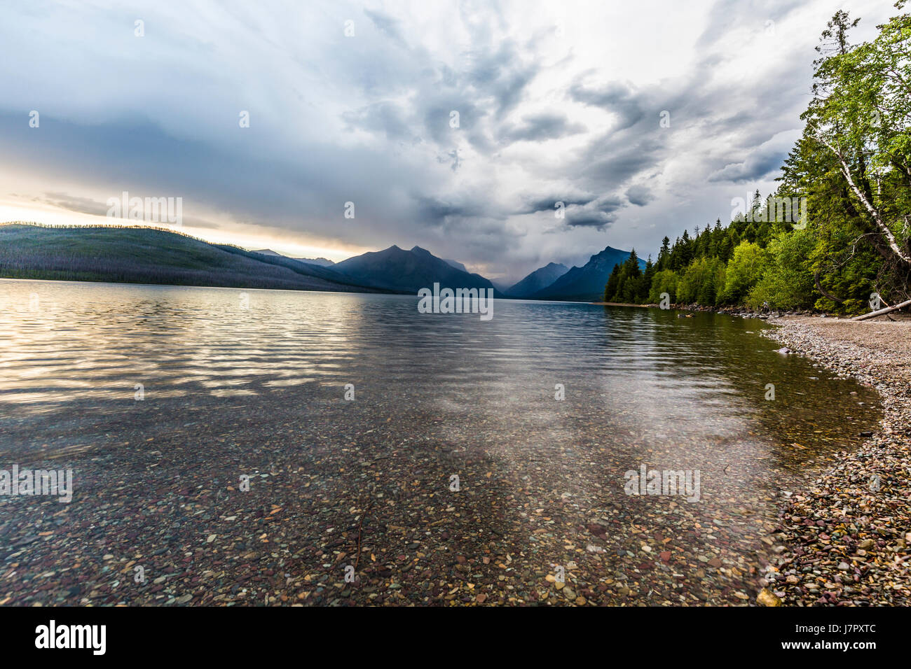 Lake McDonald / Lake / Sunrise / Sunset/ Reflections Stock Photo - Alamy