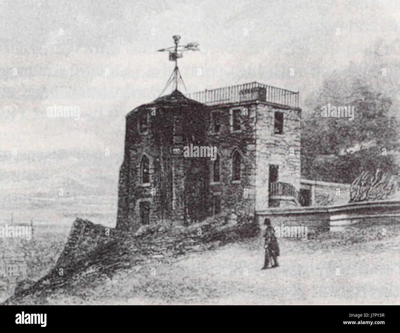 The Gothic Tower on Calton Hill in Edinburgh, Scotland, built in 1792 ...