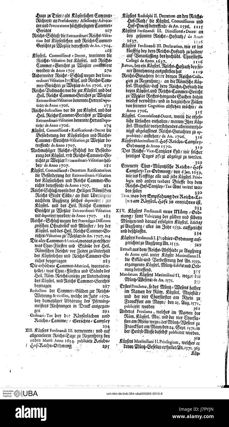 'Das Teutsche Reichs Archiv 1 Index 10' refers to a historical record ...