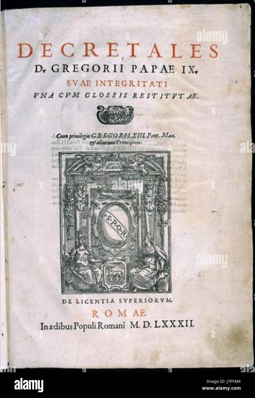 The 'Decretales' refers to a collection of papal decrees in medieval ...