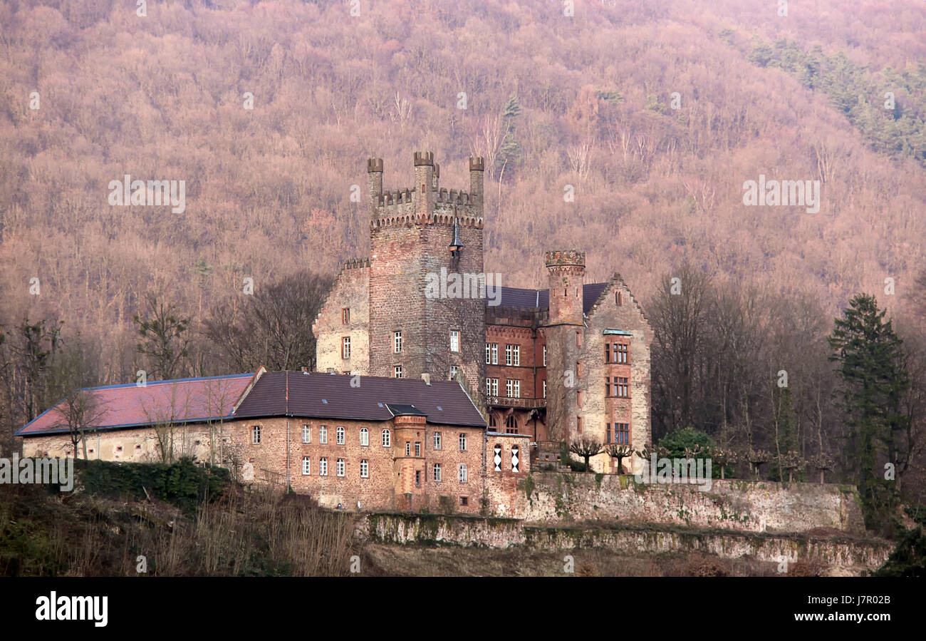 the middle castle in neckarsteinach Stock Photo - Alamy