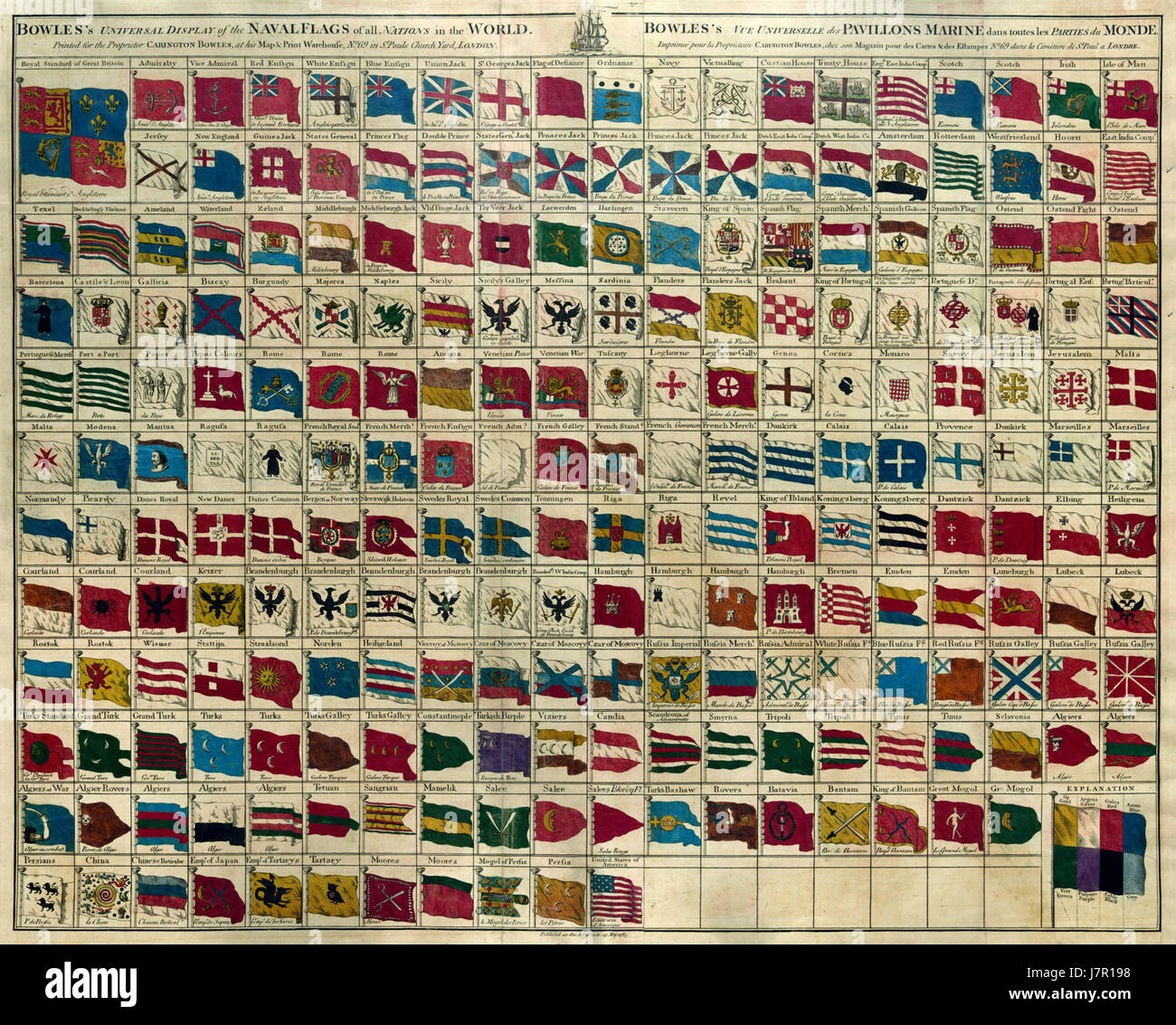 This is an image or reference from 'Bowles's Naval Flags,' which likely ...