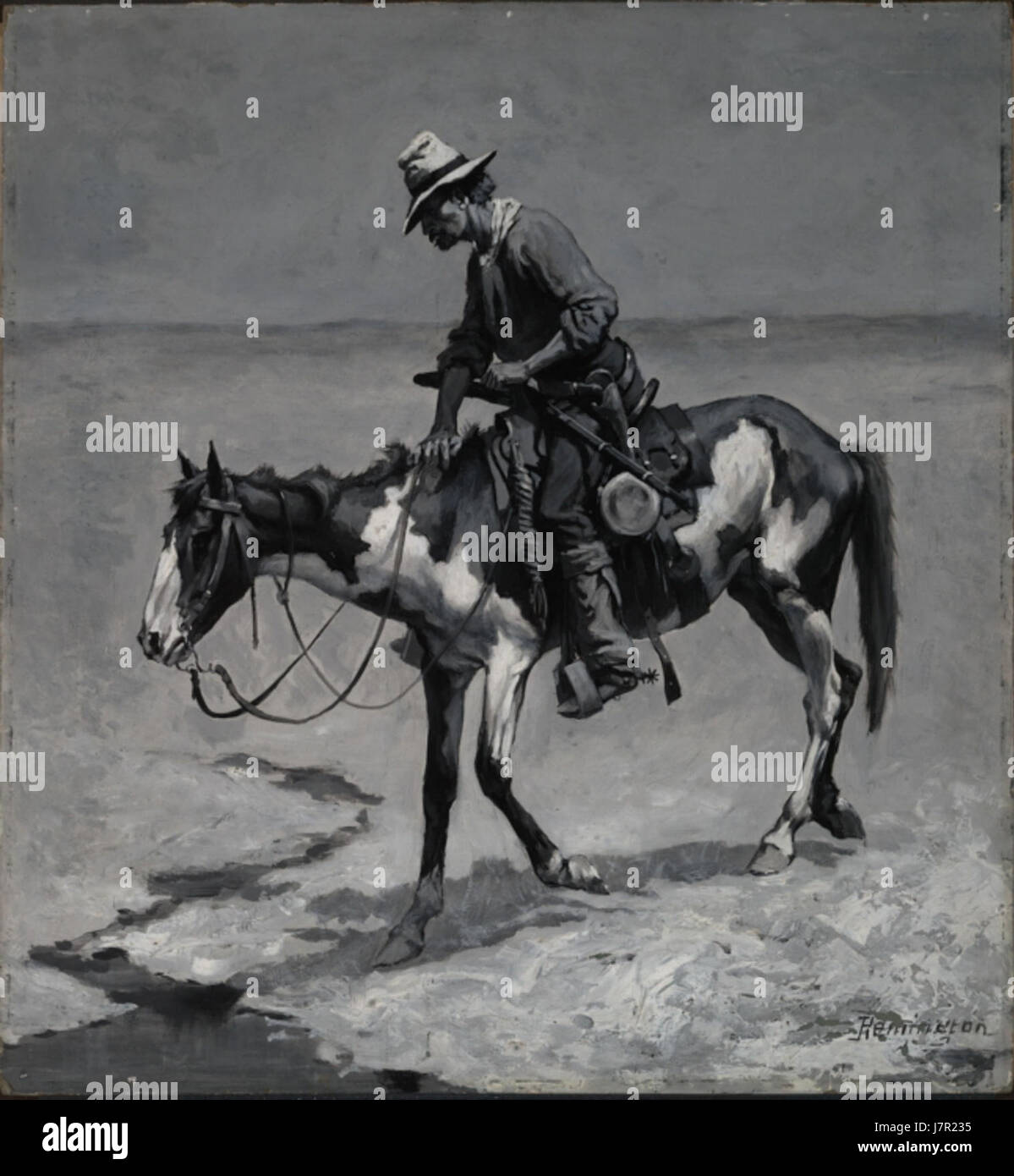 A Texas Pony by Frederic Remington 1889 Stock Photo - Alamy