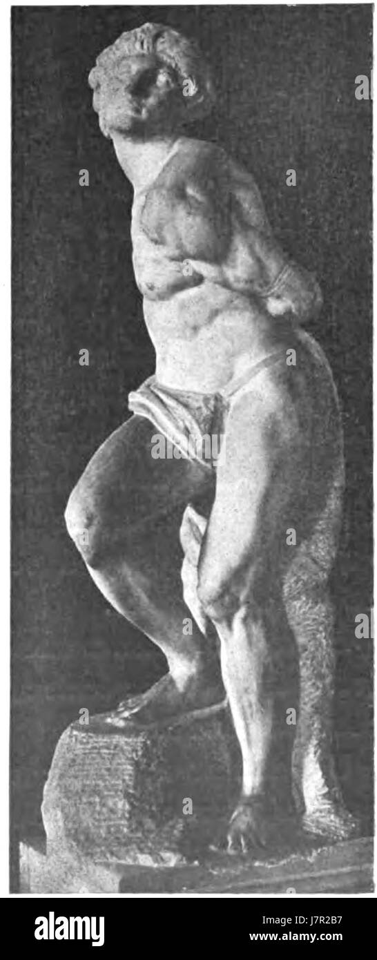 This sculpture by Auguste Rodin, *Michel Ange Captif*, showcases Rodin ...