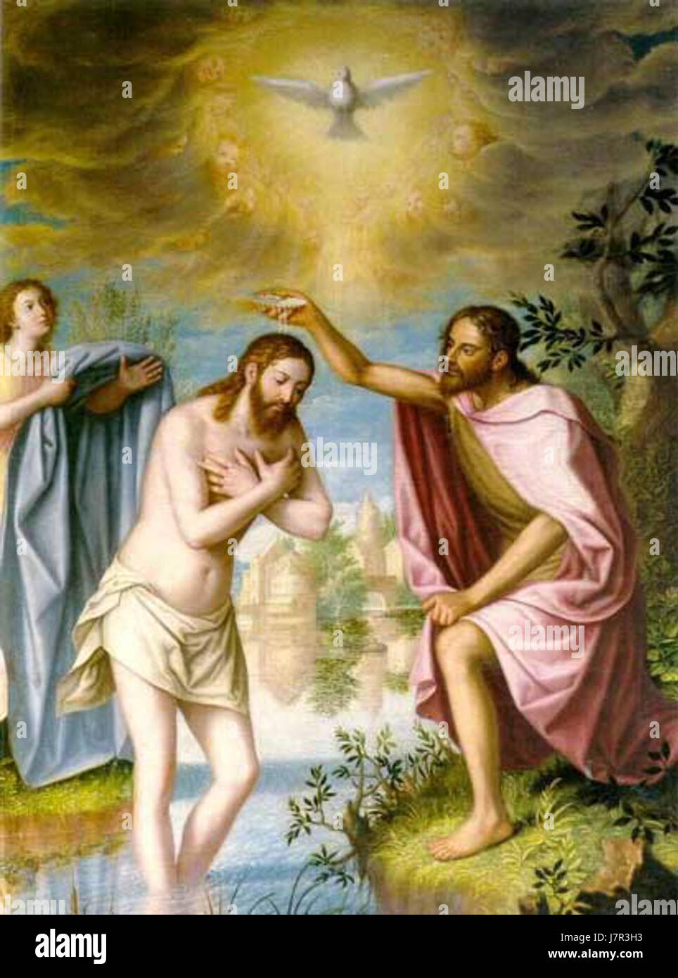 Bautismo de Cristo, or Baptism of Christ, is a significant religious event depicted in Christian ...