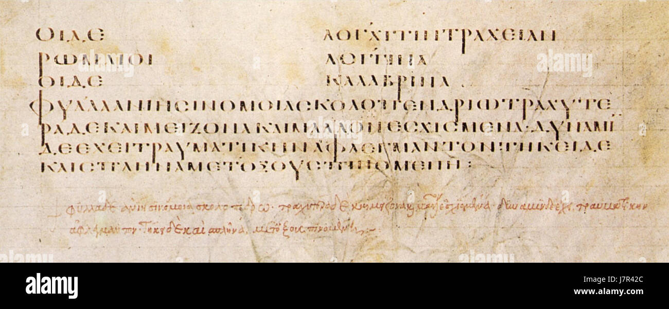 Ancient greek writing on old manuscript hi-res stock photography and ...