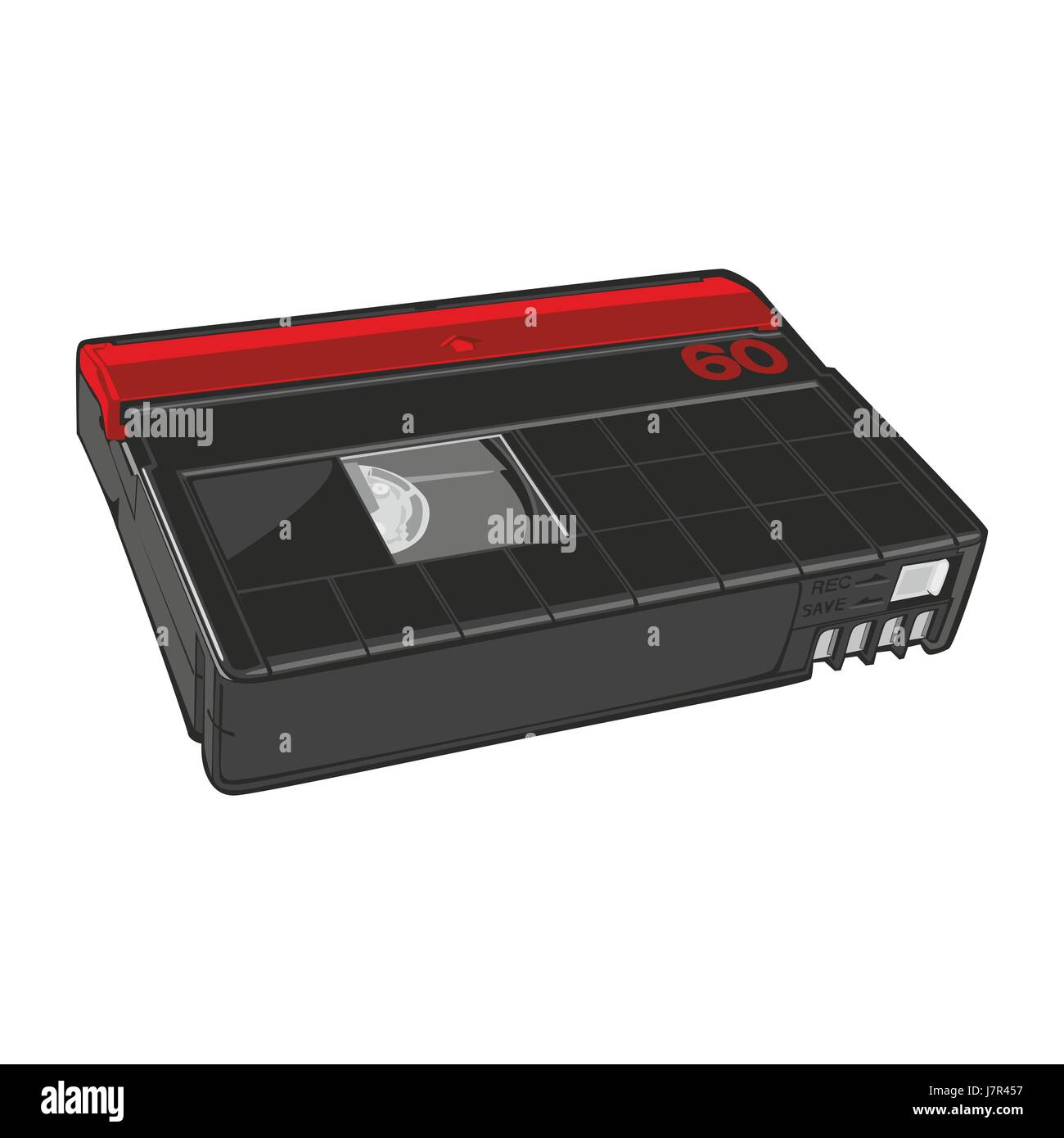 isolated illustration mini cassette tape sound carrier isolated photo ...