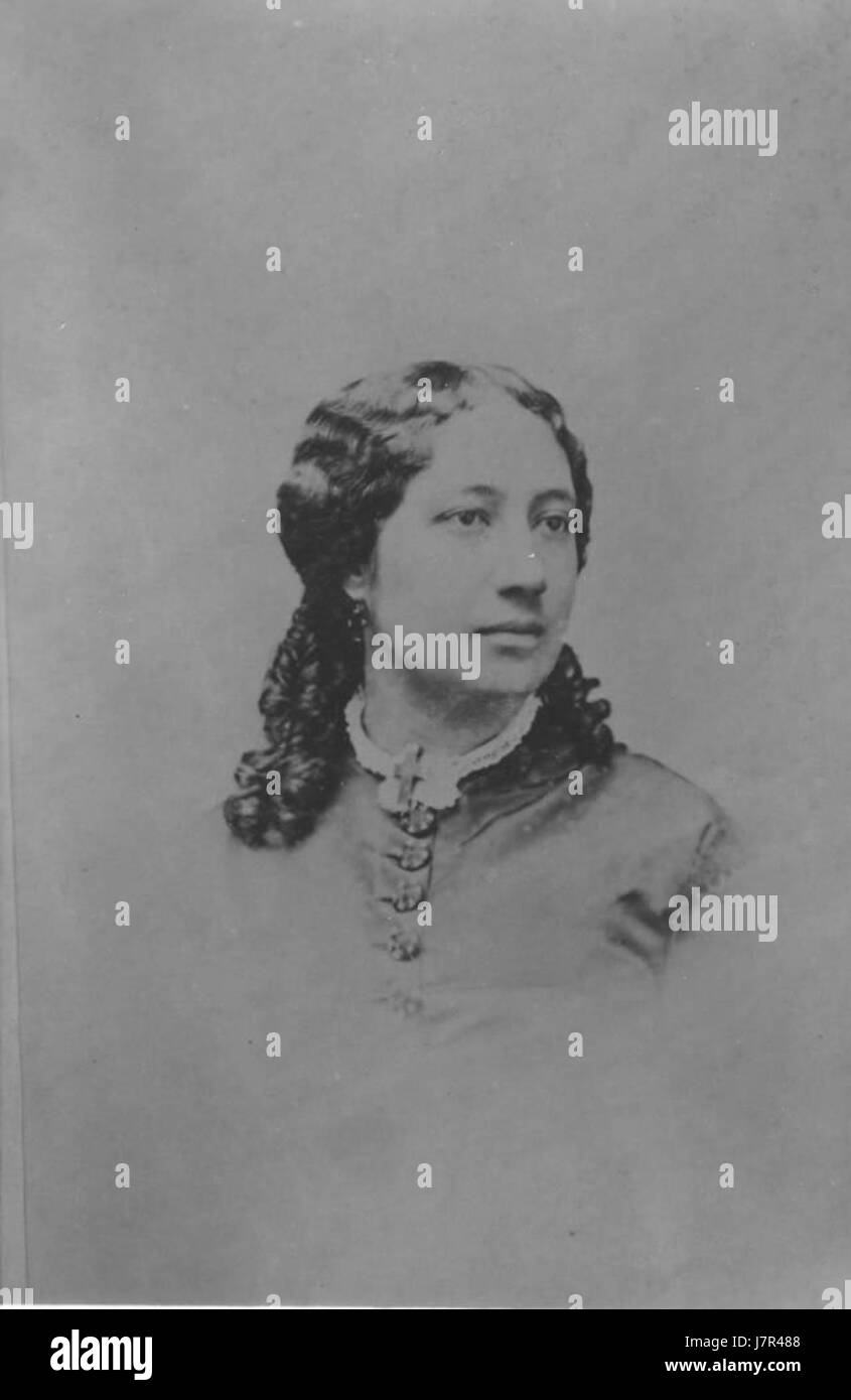 A portrait of Bernice Pauahi Bishop at the age of 35, reflecting her ...