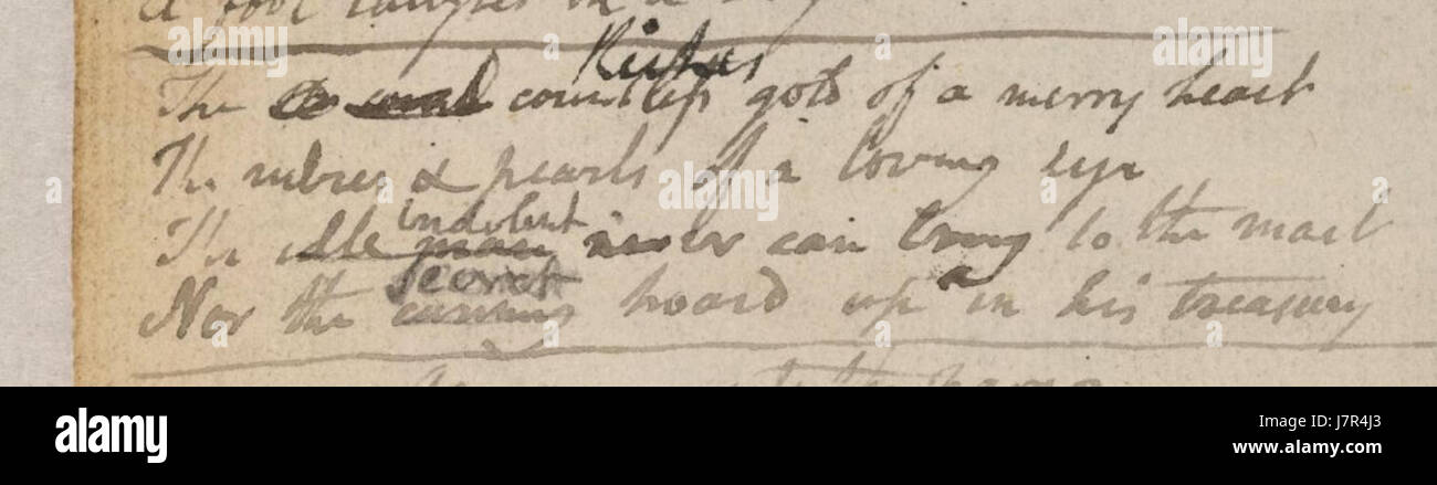 The Blake manuscript, Notebook 49, focuses on the theme of riches ...