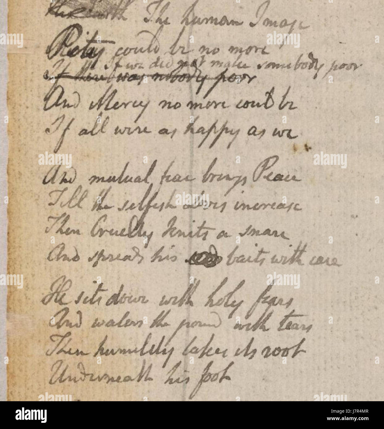 Blake manuscript Notebook 28 a The Human Image Stock Photo - Alamy