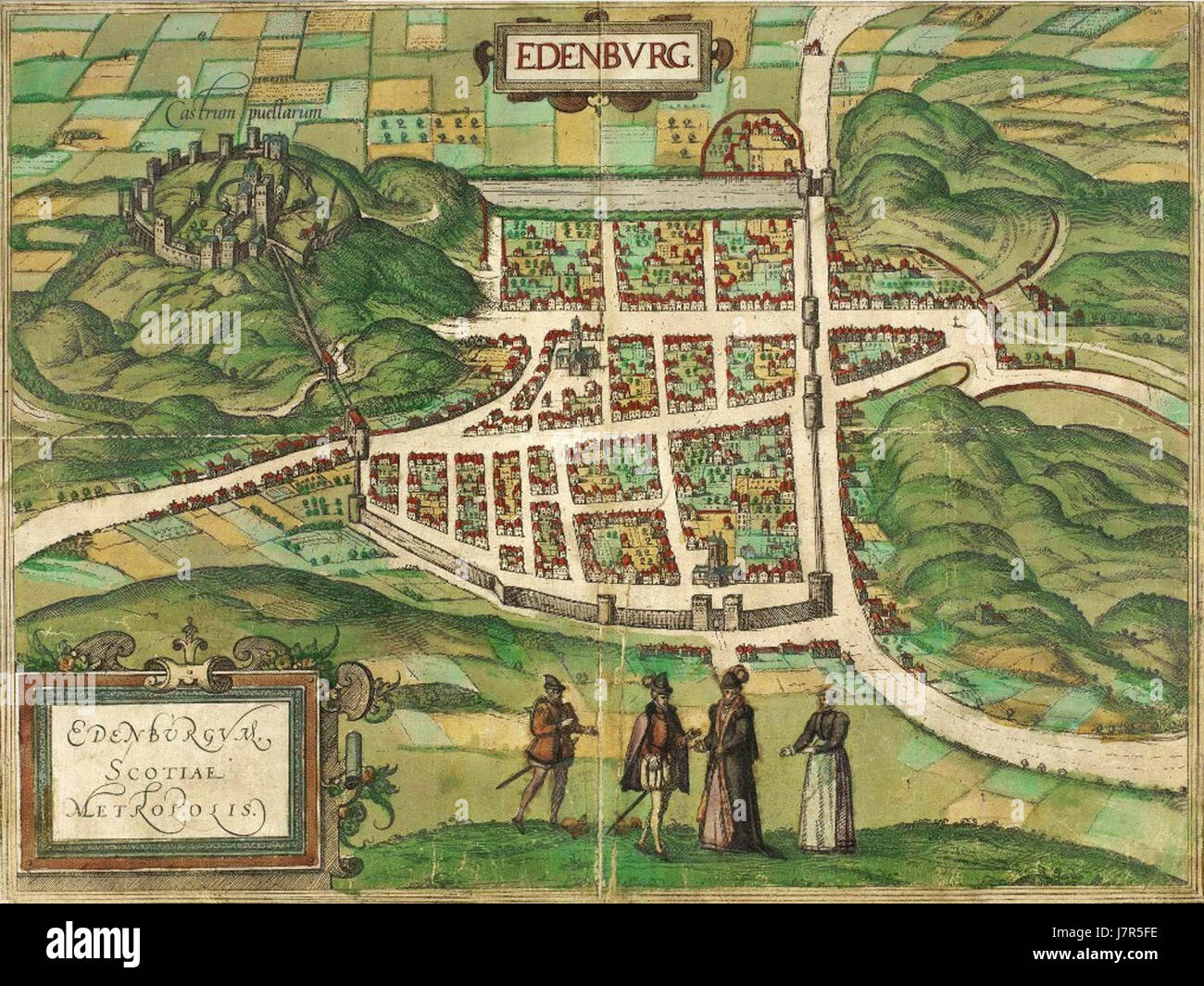 Medieval edinburgh map hi-res stock photography and images - Alamy