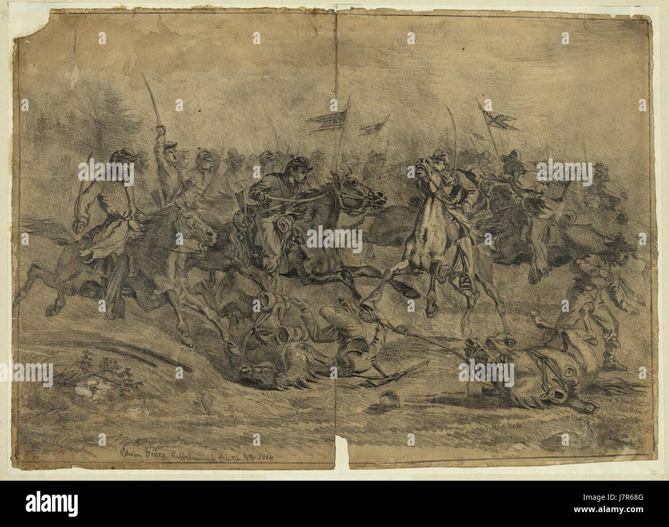 Cavalry Charge Near Brandy Station High Resolution Stock Photography ...