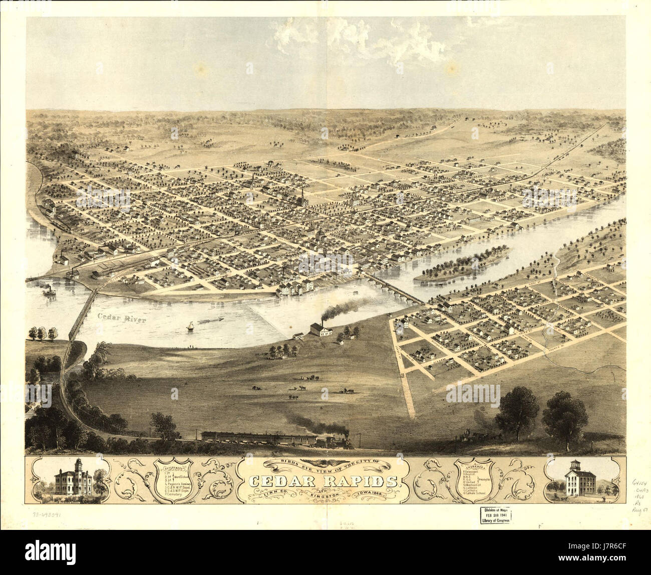 Map of cedar rapids hi-res stock photography and images - Alamy