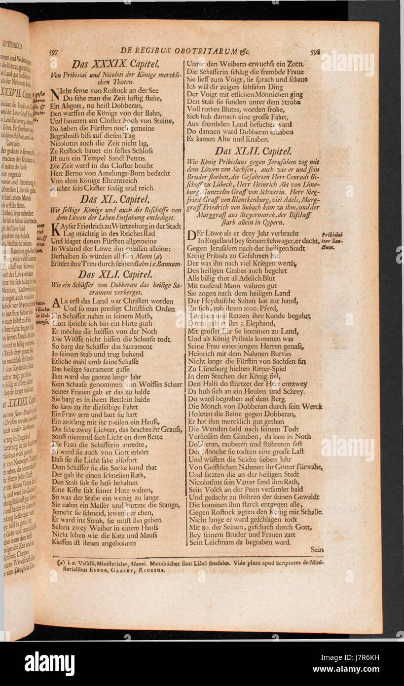 A historical chronicle from 597 documenting the rulers of Mecklenburg ...